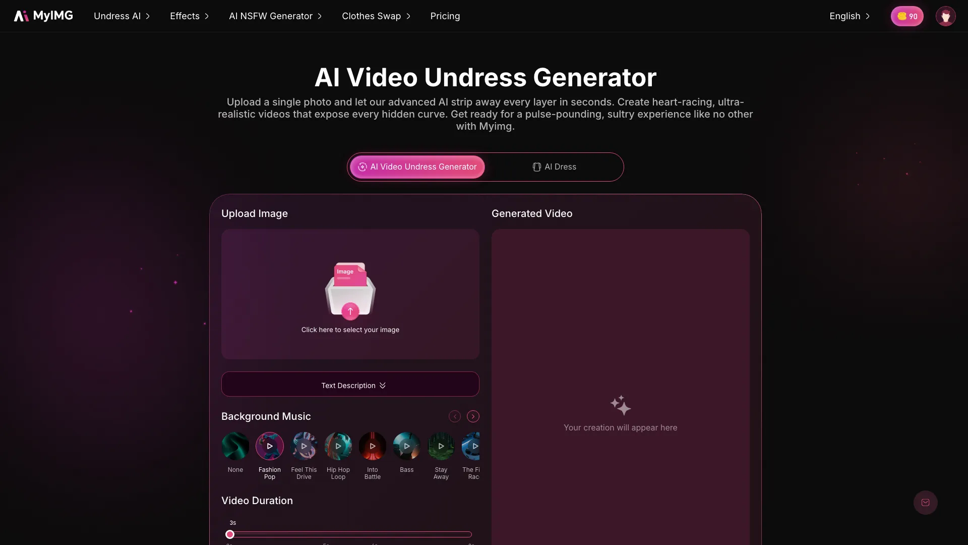 AI Video Undress Generator - Muuta valokuvat riisuutumisvideoiksi
